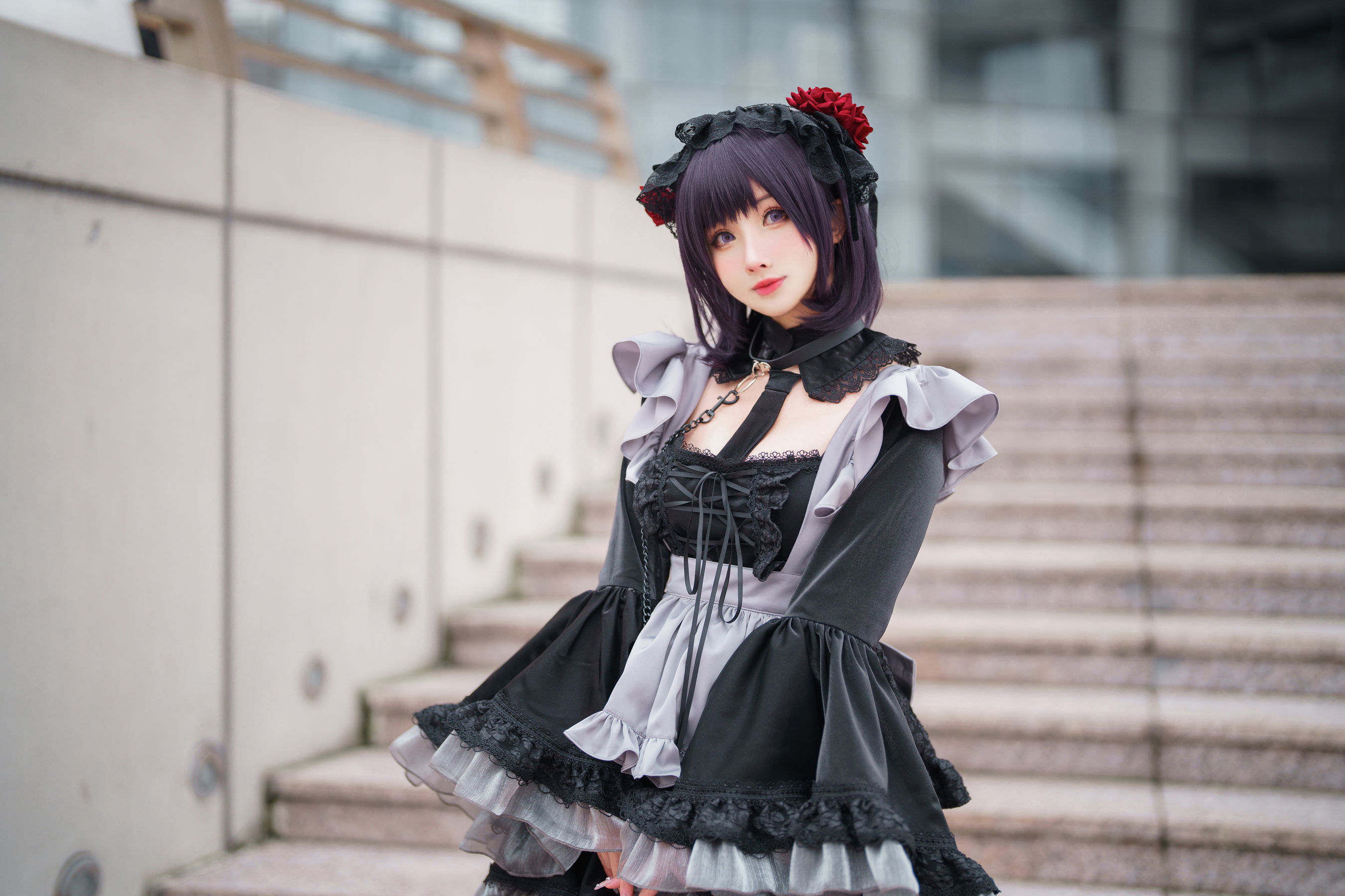 [福利COS] COS福利rioko凉凉子(肉扣热热子) - 黑江雫 漫展篇 海梦（19P）-爱变色